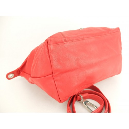 SOLD(已售出) Longchamp Full Leather Le Pliage Cuir ( Red)